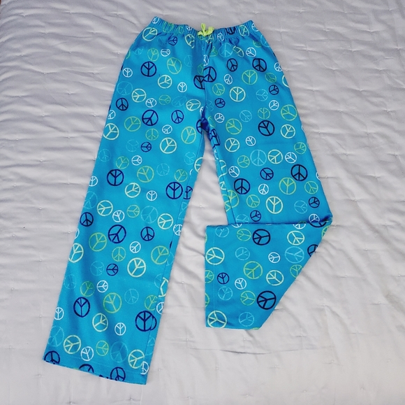 Pekkle | Pajamas | Pekkle Fleece Pijama Bottoms Peace Sign | Poshmark